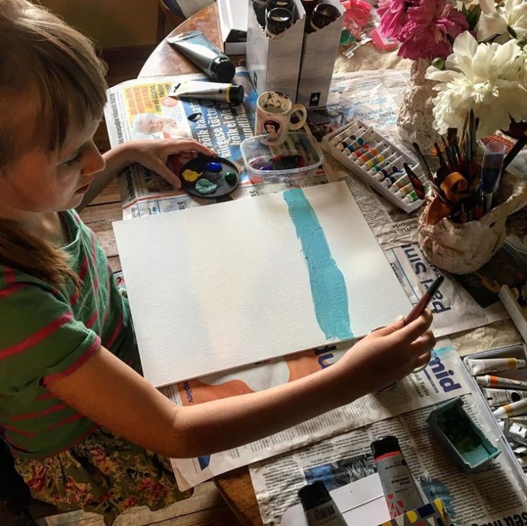 #2 Paintings by Ivanka Shoshana: “Ivanka and Viki on the beach”, June ...