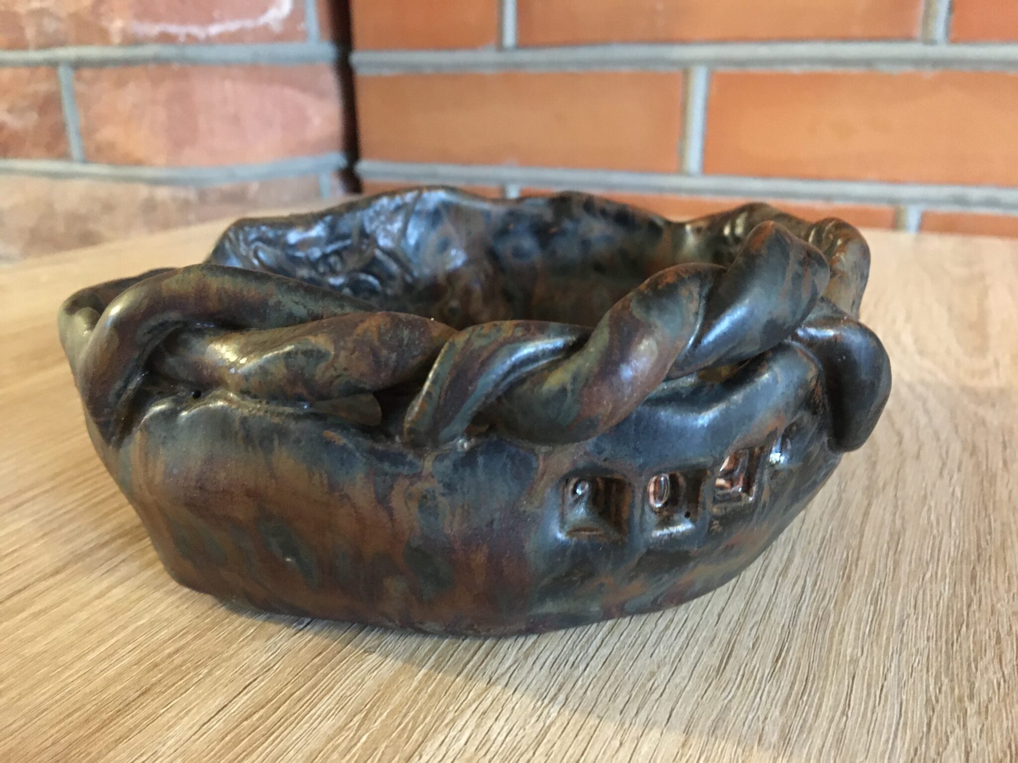 Ceramics by Helena-Reet: Little brown clay plate (2020)