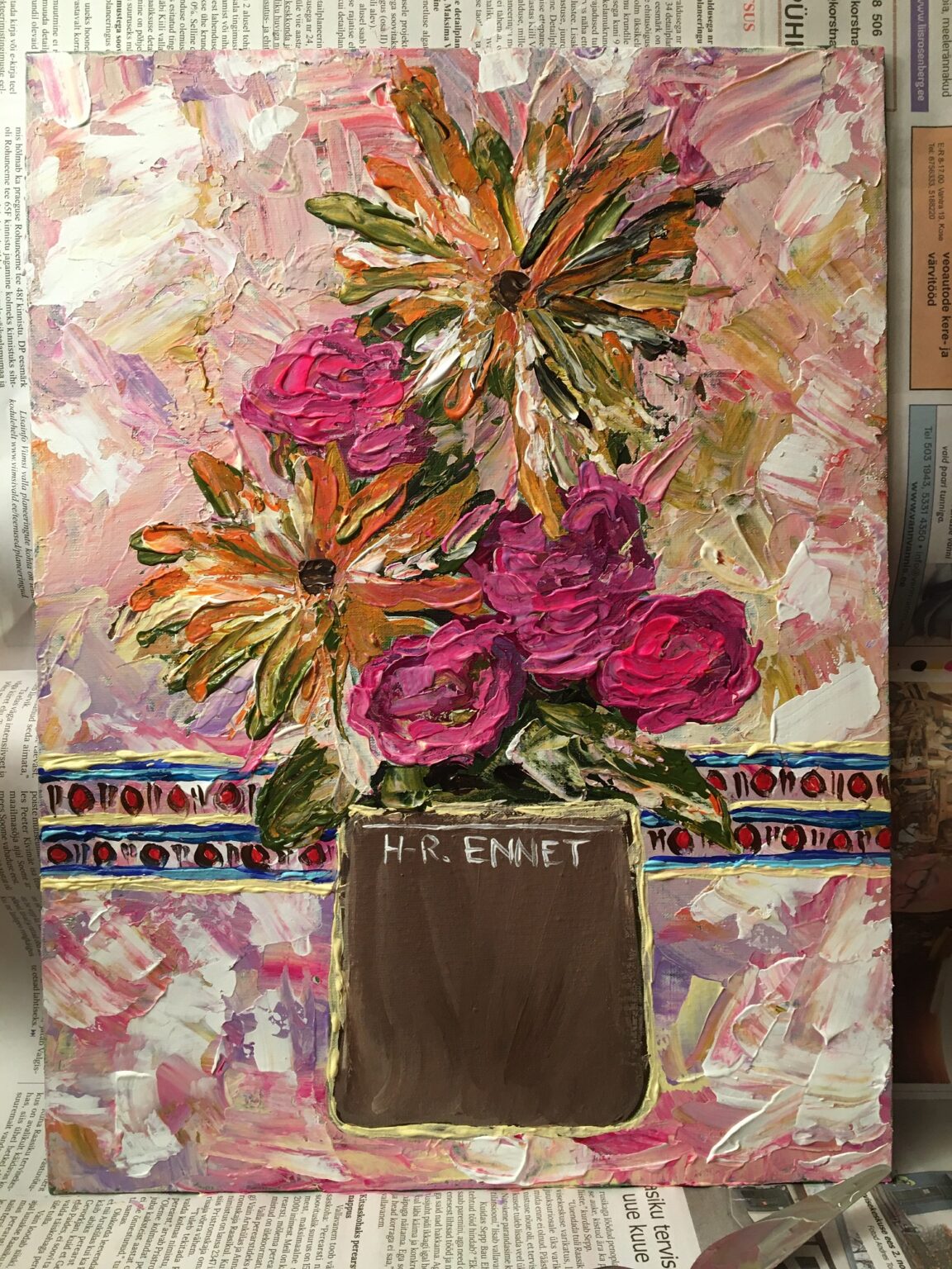 #28 Paintings by Helena-Reet Ennet: “Cattail, which is not in the ...